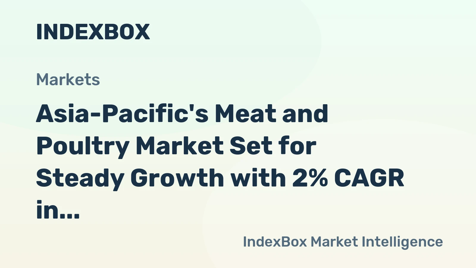 Asia-Pacific's Meat and Poultry Market Set for Steady Growth with 2% CAGR in Value Through 2035