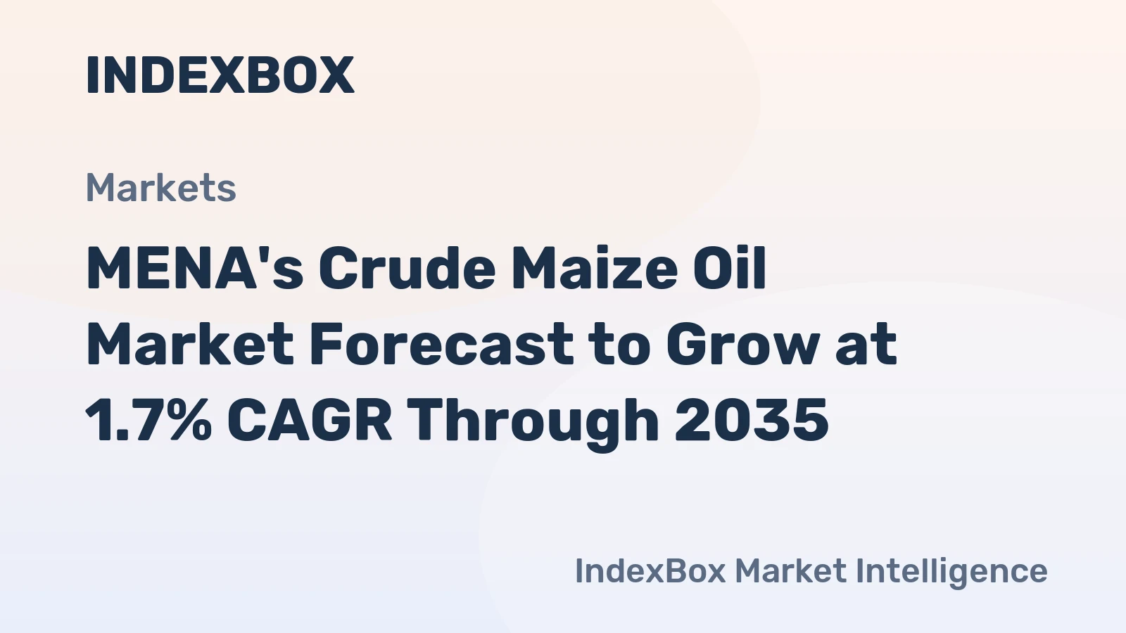 MENA's Crude Maize Oil Market Forecast to Grow at 1.7% CAGR Through 2035