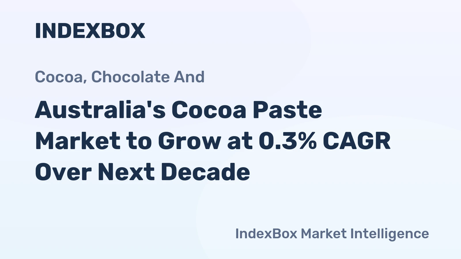 Australia's Cocoa Paste Market to Grow at 0.3% CAGR Over Next Decade