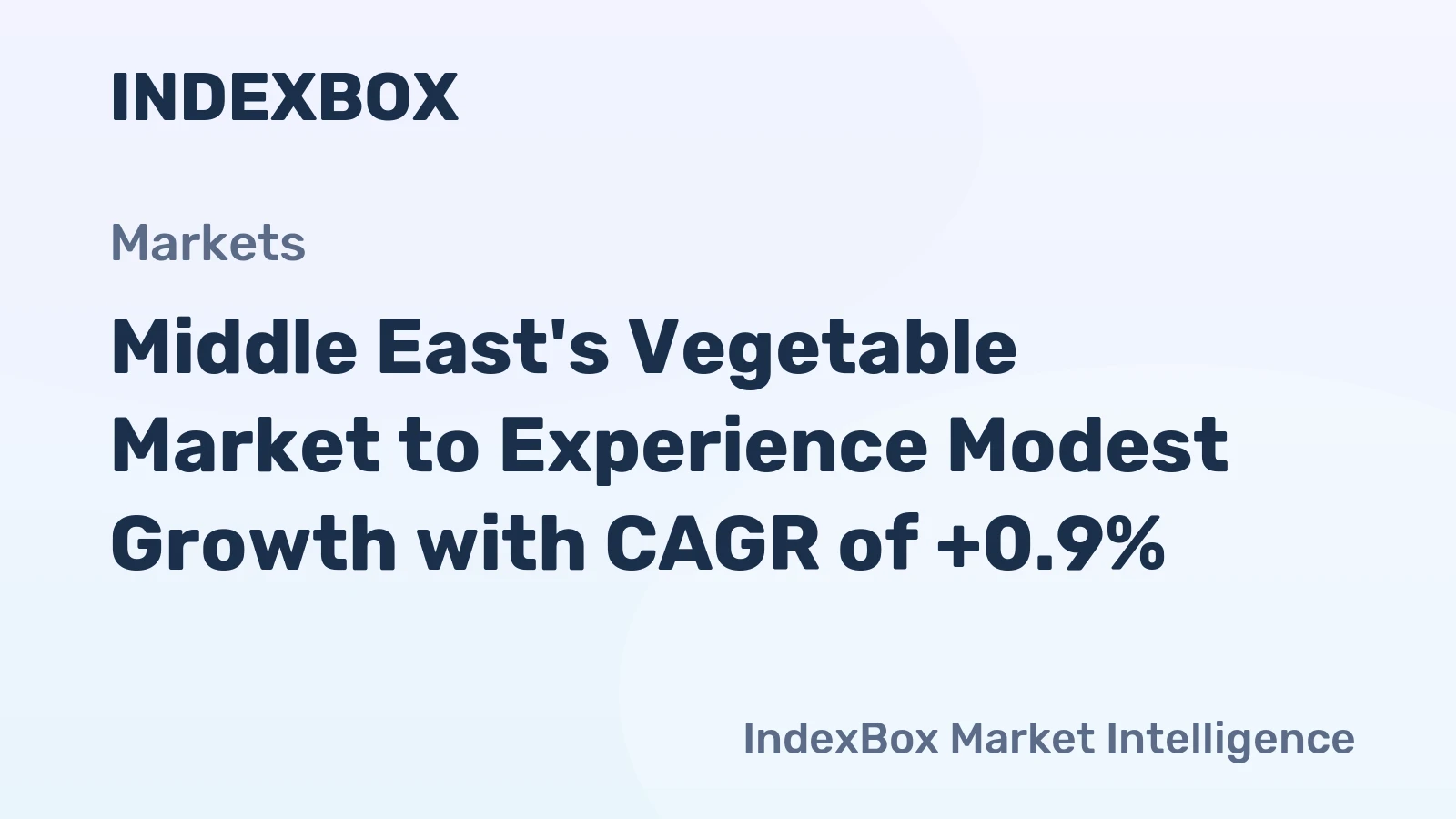 Middle East's Vegetable Market to Experience Modest Growth with CAGR of +0.9%