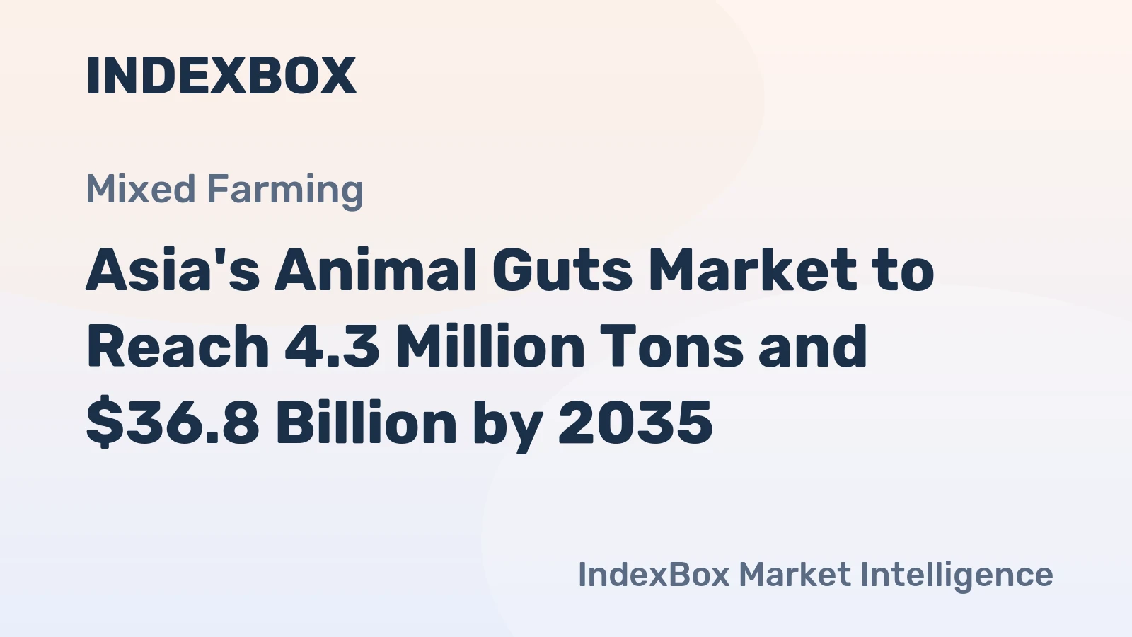 Asia's Animal Guts Market to Reach 4.3 Million Tons and $36.8 Billion by 2035