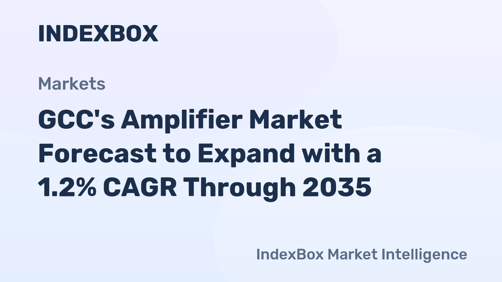 GCC's Amplifier Market Forecast to Expand with a 1.2% CAGR Through 2035