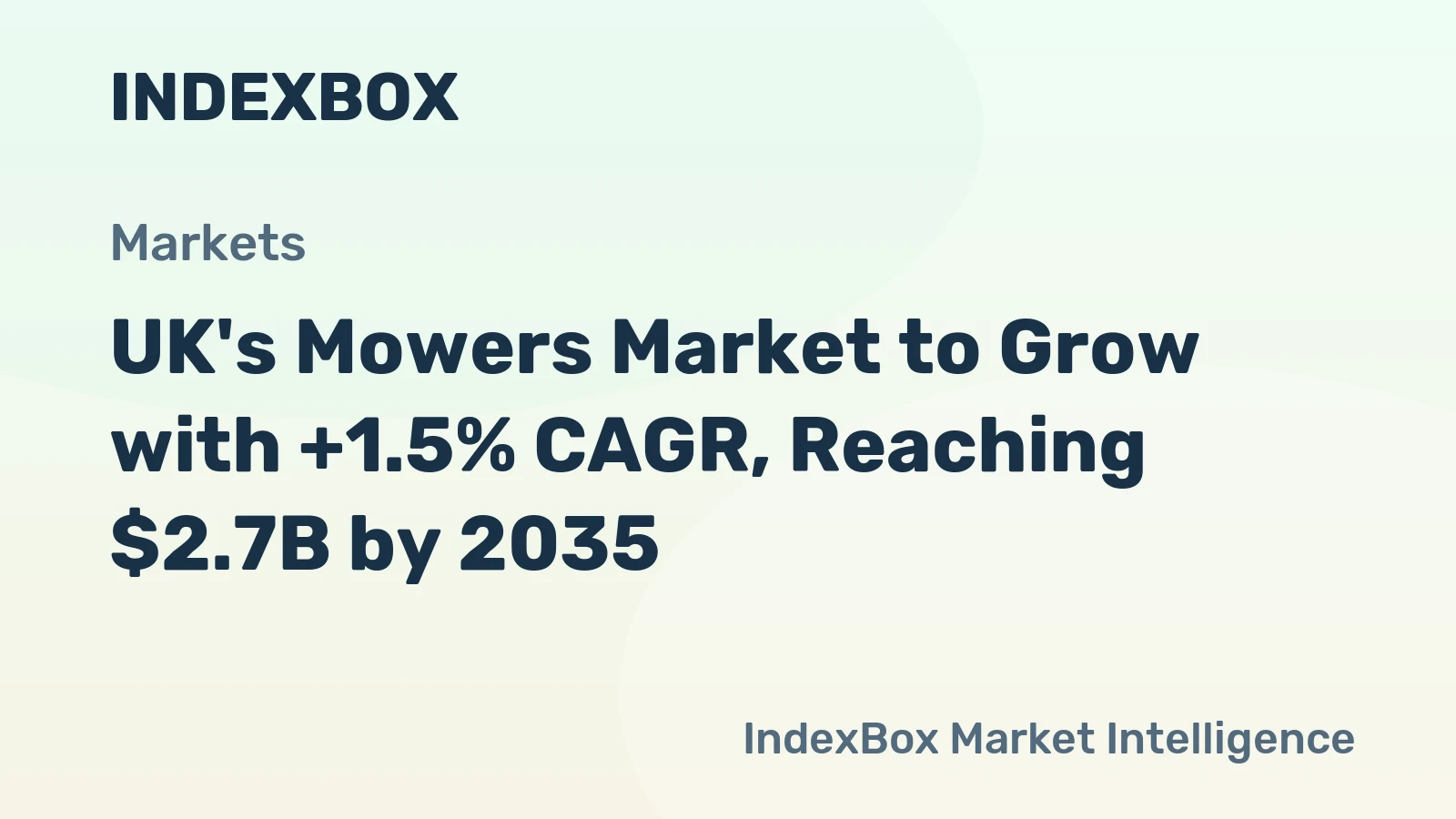 UK's Mowers Market to Grow with +1.5% CAGR, Reaching $2.7B by 2035