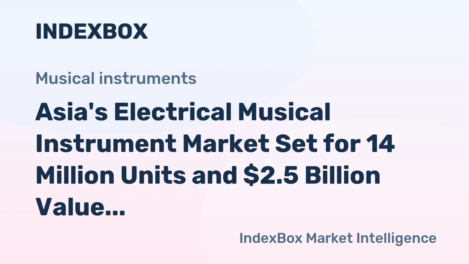Asia's Electrical Musical Instrument Market Set for 14 Million Units and $2.5 Billion Value by 2035