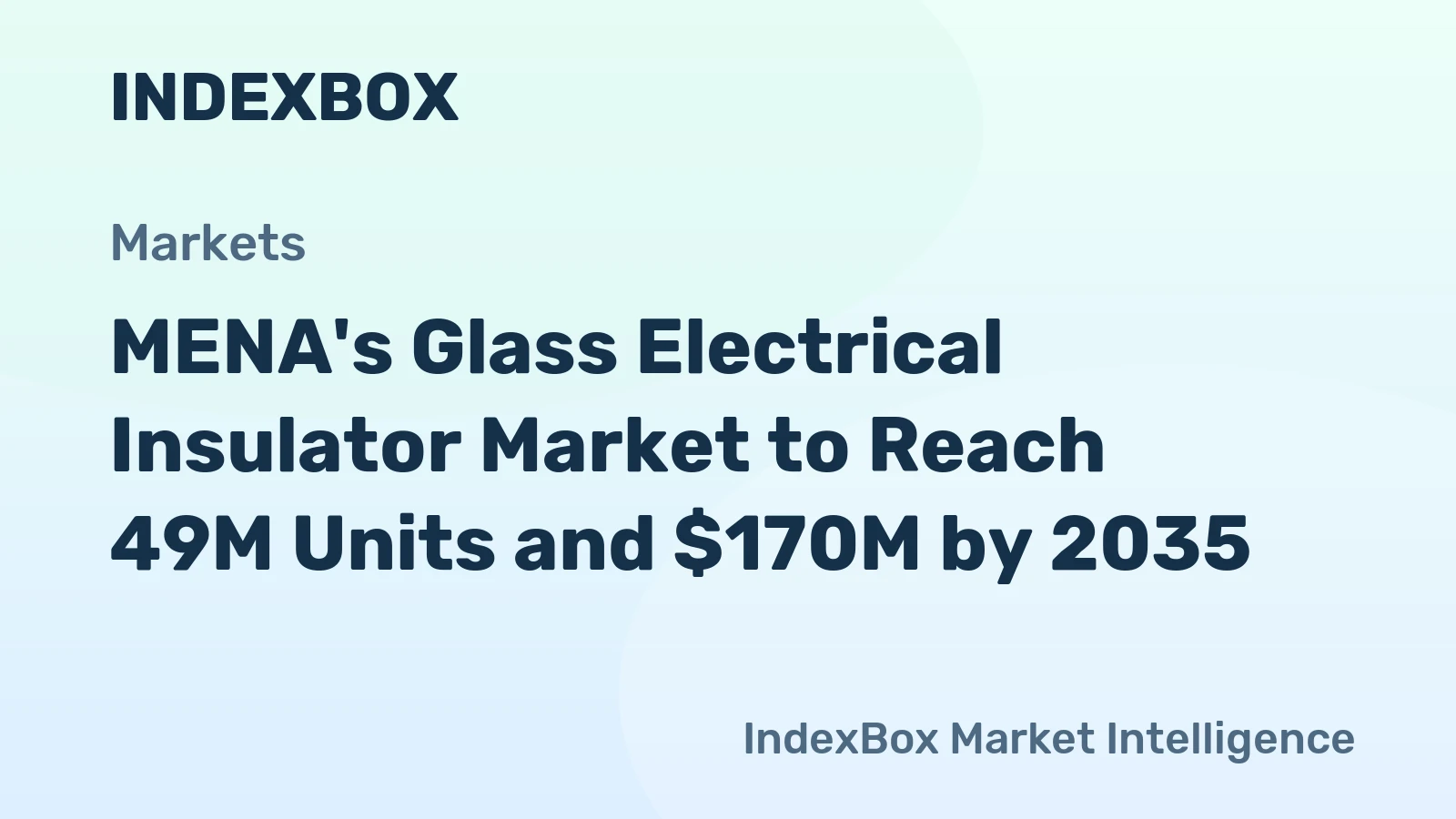 MENA's Glass Electrical Insulator Market to Reach 49M Units and $170M by 2035