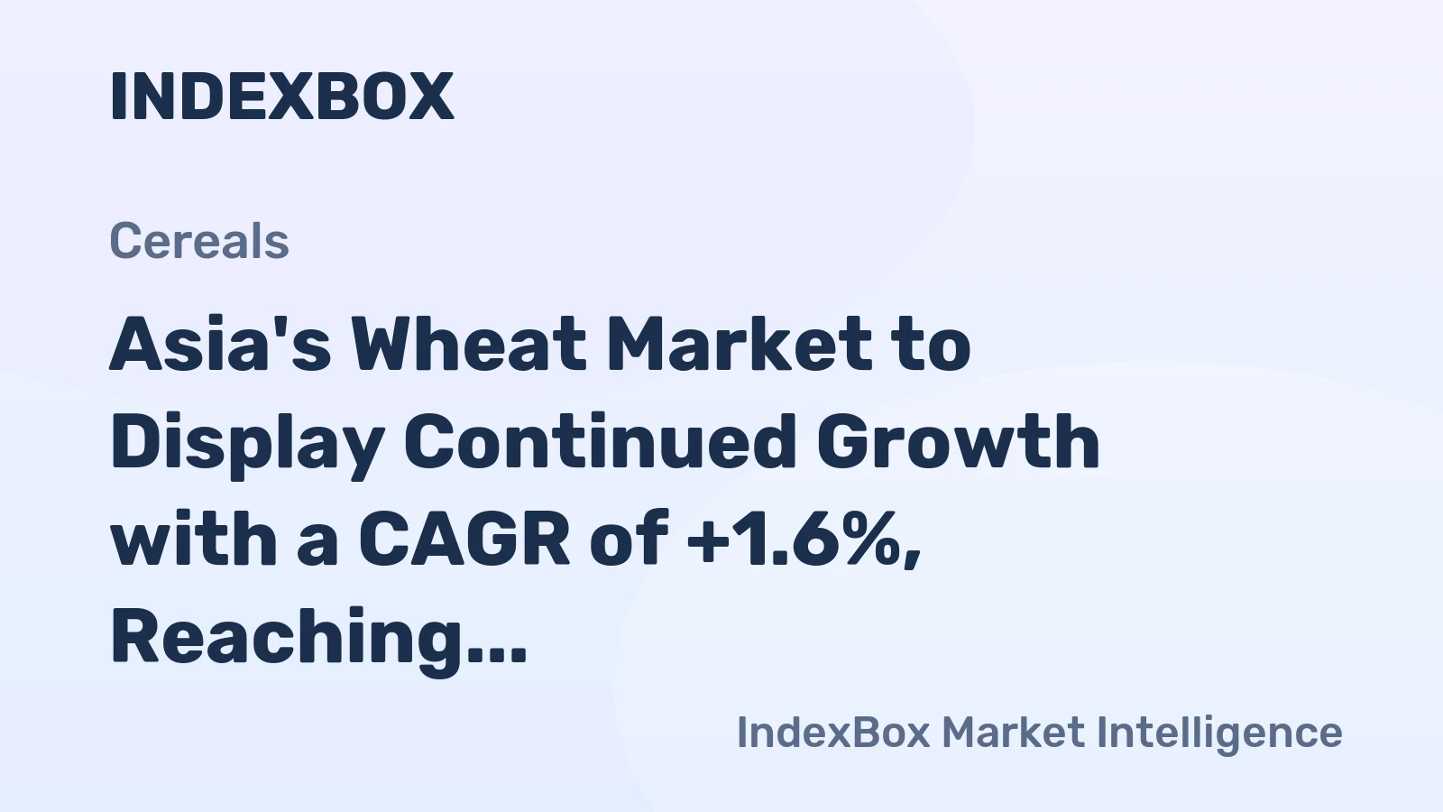 Asia's Wheat Market to Display Continued Growth with a CAGR of +1.6%, Reaching 509M Tons by 2035