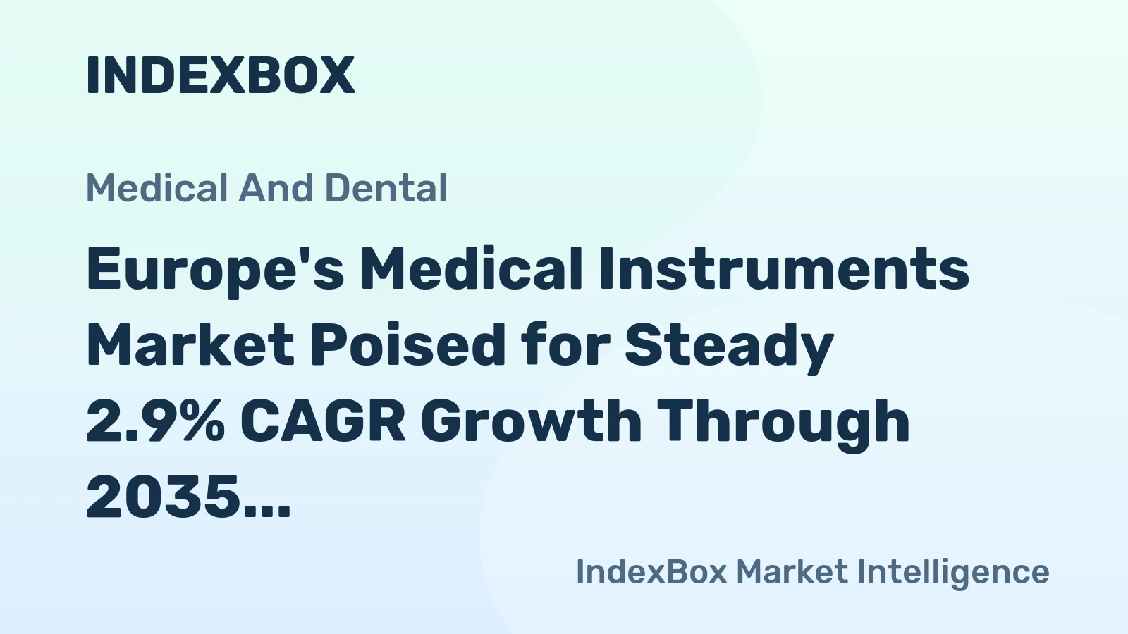 Europe's Medical Instruments Market Poised for Steady 2.9% CAGR Growth Through 2035