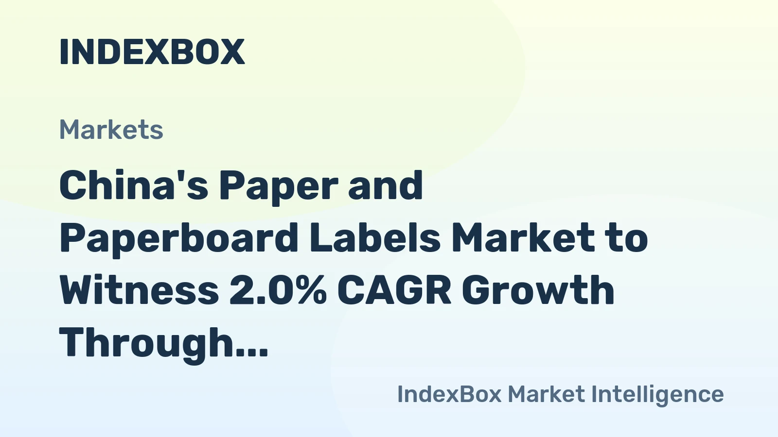 China's Paper and Paperboard Labels Market to Witness 2.0% CAGR Growth Through 2035