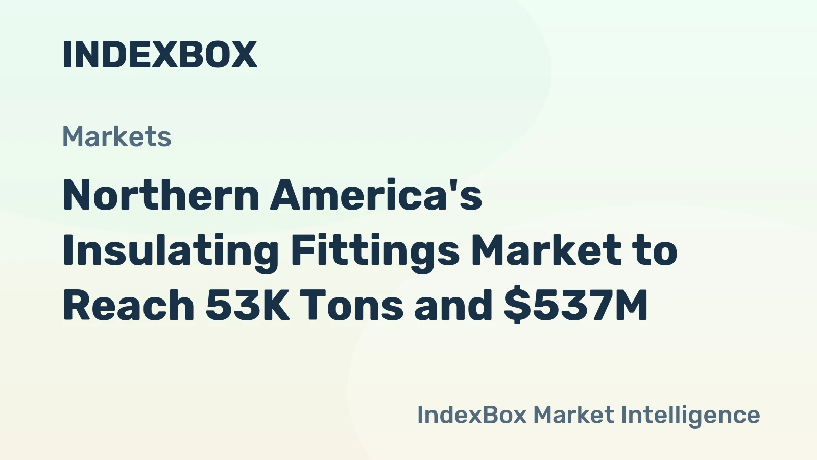 Northern America's Insulating Fittings Market to Reach 53K Tons and $537M