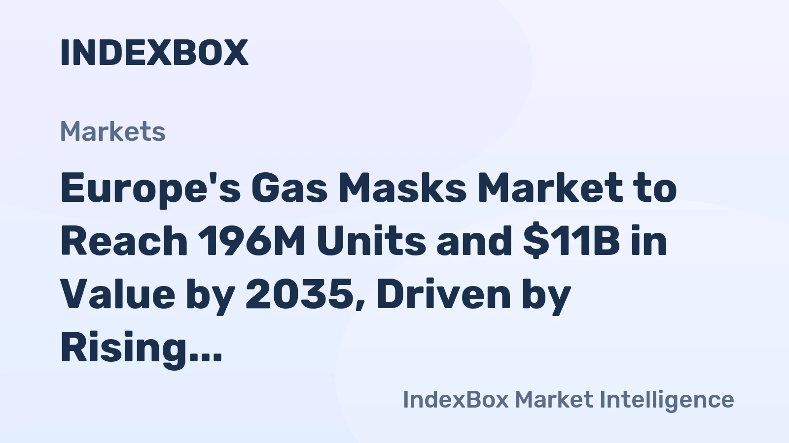Europe's Gas Masks Market to Reach 196M Units and $11B in Value by 2035, Driven by Rising Demand
