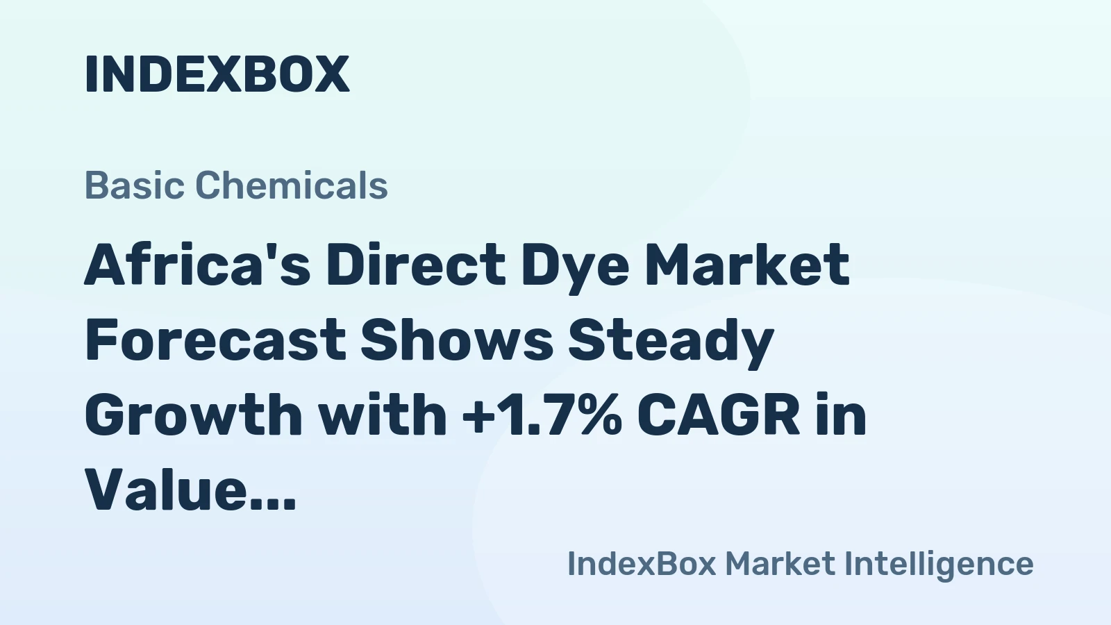 Africa's Direct Dye Market Forecast Shows Steady Growth with +1.7% CAGR in Value