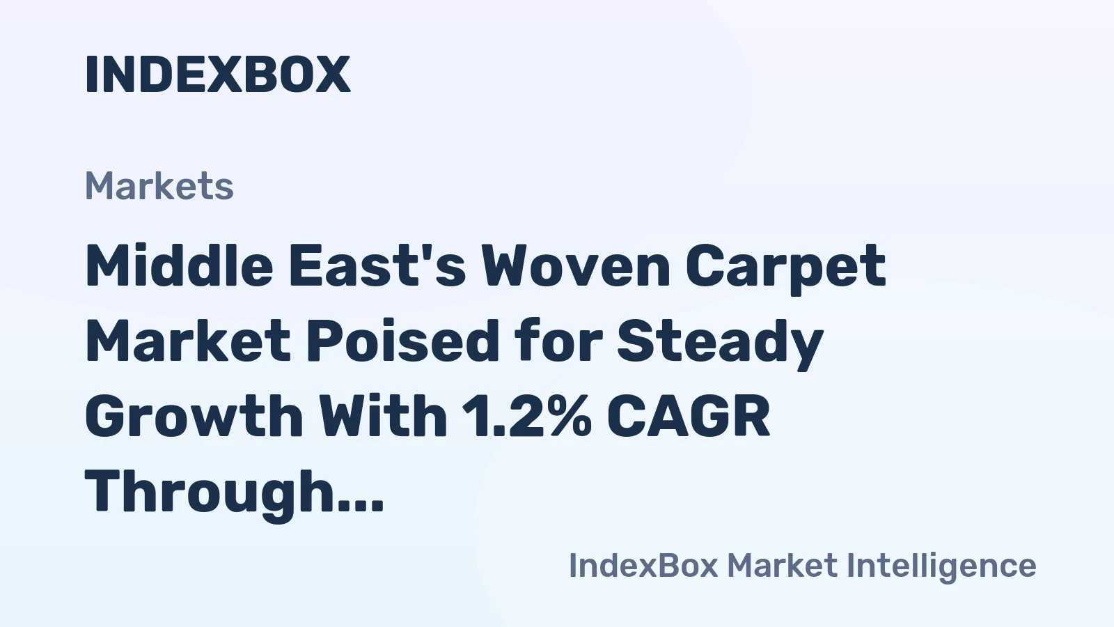 Middle East's Woven Carpet Market Poised for Steady Growth With 1.2% CAGR Through 2035