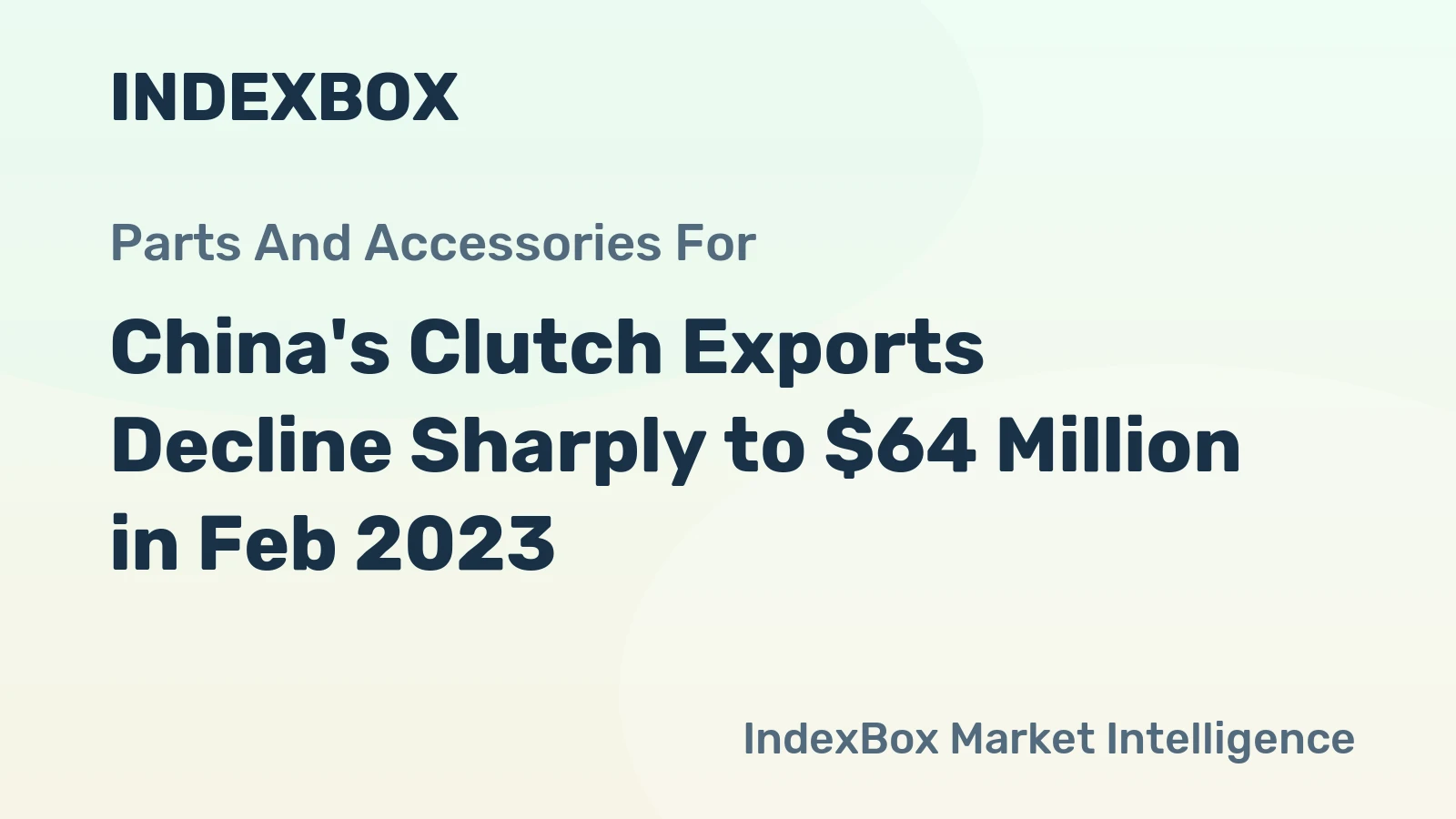 China's Clutch Exports Decline Sharply to $64 Million in Feb 2023