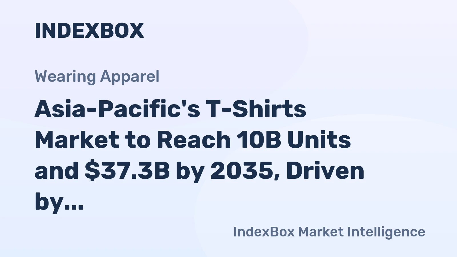 Asia-Pacific's T-Shirts Market to Reach 10B Units and $37.3B by 2035, Driven by Increasing Demand