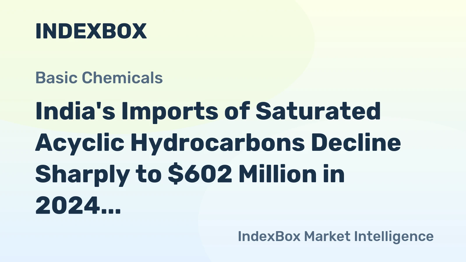 India's Imports of Saturated Acyclic Hydrocarbons Decline Sharply to $602 Million in 2024
