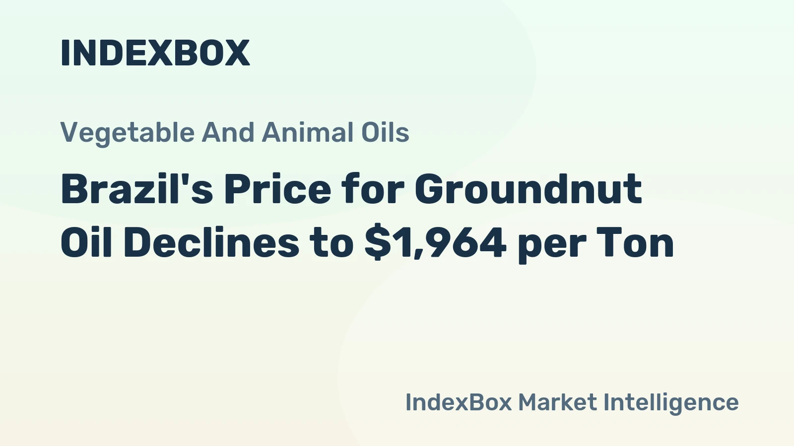 Brazil's Price for Groundnut Oil Declines to $1,964 per Ton