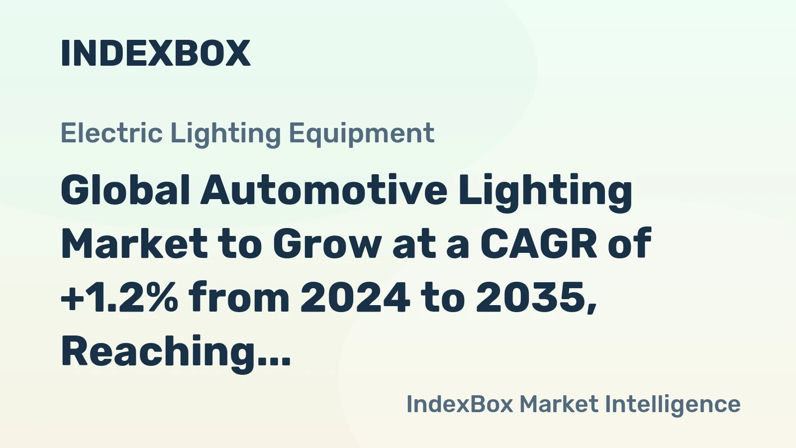 Global Automotive Lighting Market to Grow at a CAGR of +1.2% from 2024 to 2035, Reaching 4.7B Units