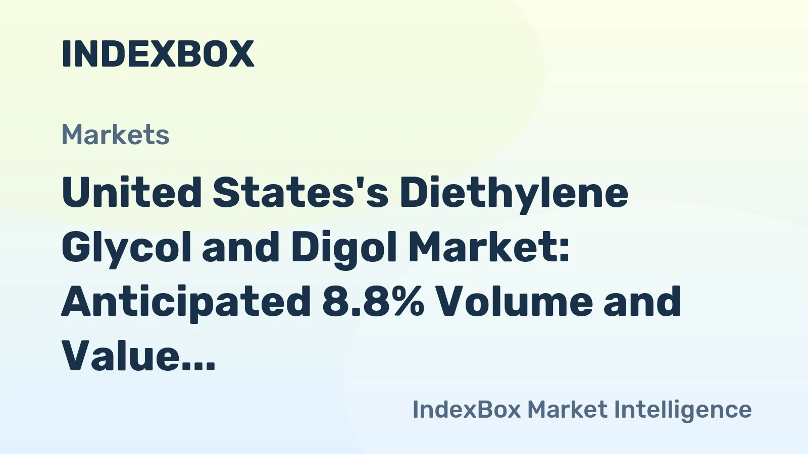 United States's Diethylene Glycol and Digol Market: Anticipated 8.8% Volume and Value Growth Forecasted for 2024-2035