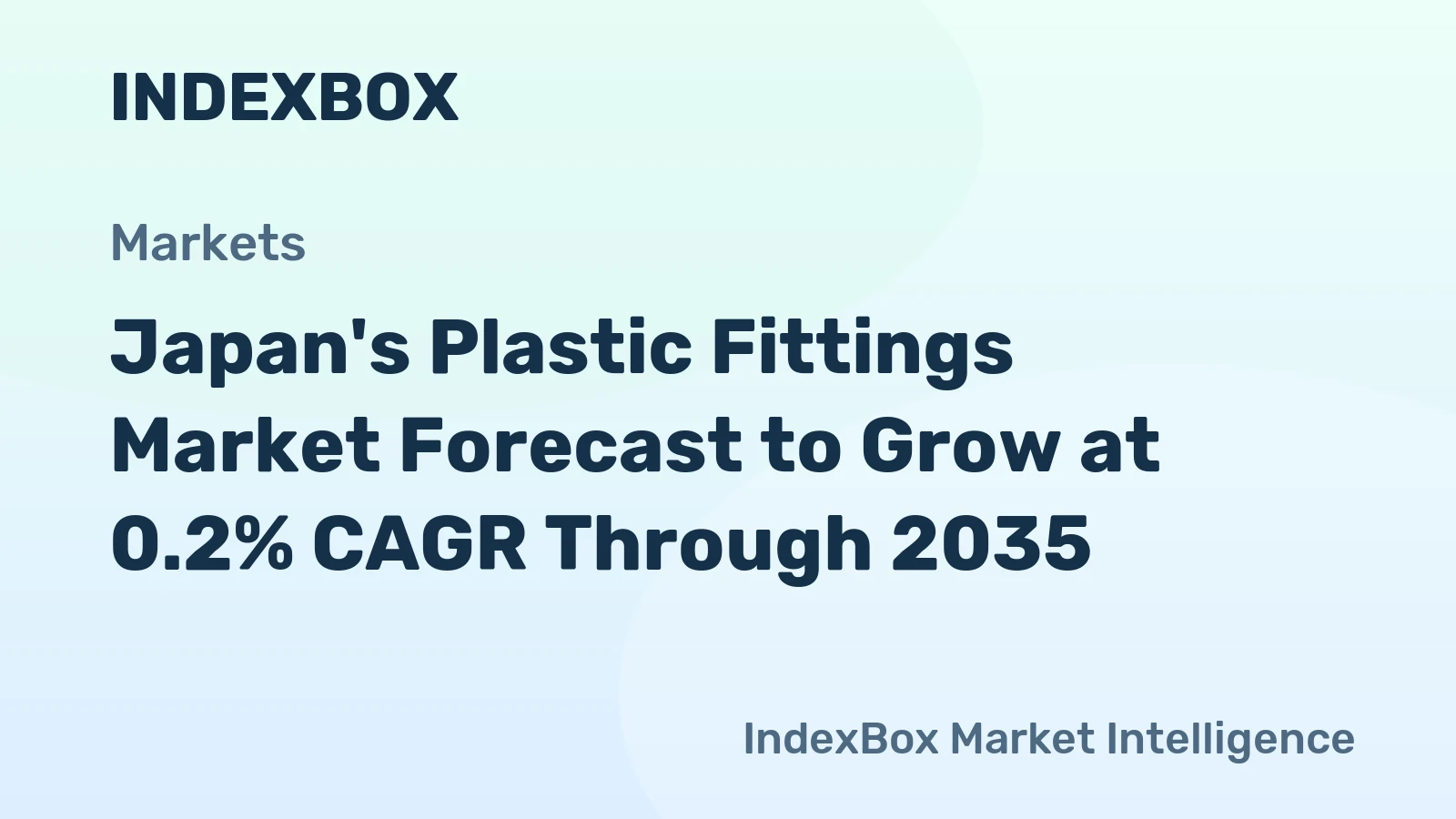 Japan's Plastic Fittings Market Forecast to Grow at 0.2% CAGR Through 2035