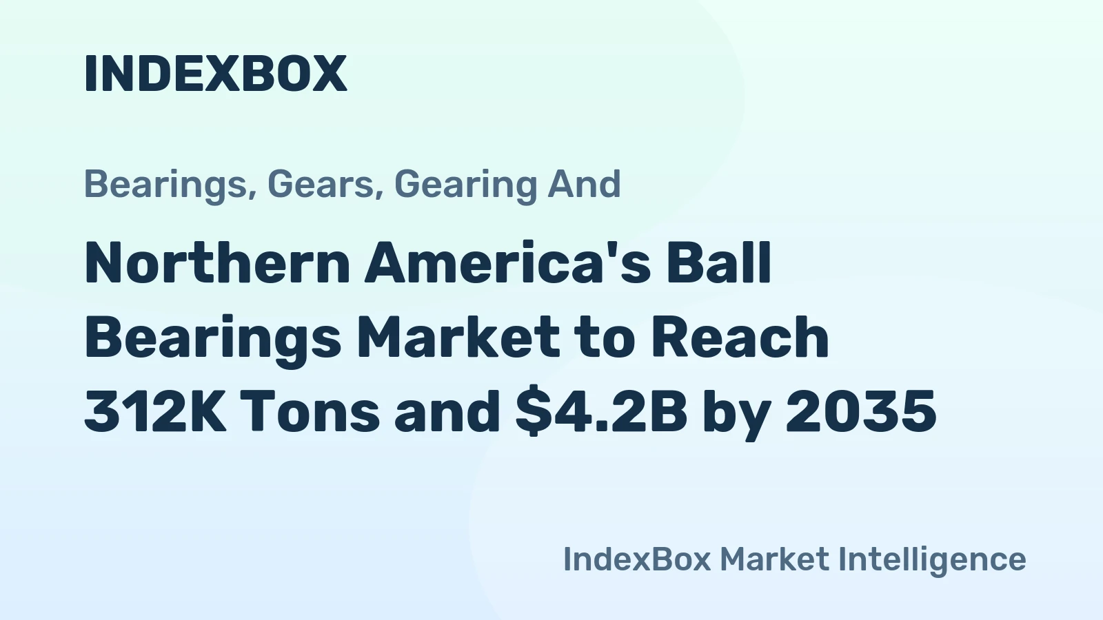 Northern America's Ball Bearings Market to Reach 312K Tons and $4.2B by 2035