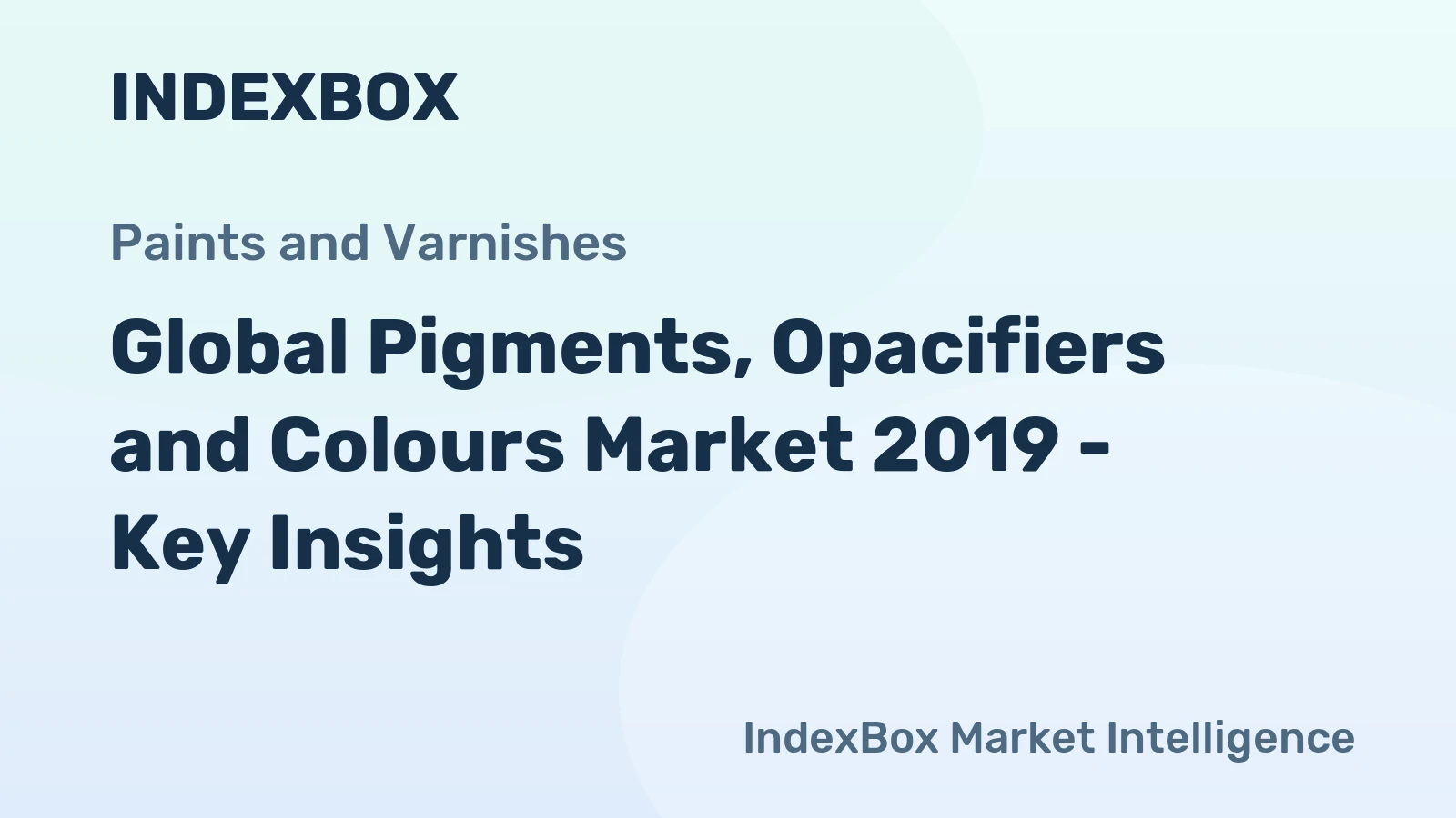 Global Pigments, Opacifiers and Colours Market 2019 - Key Insights