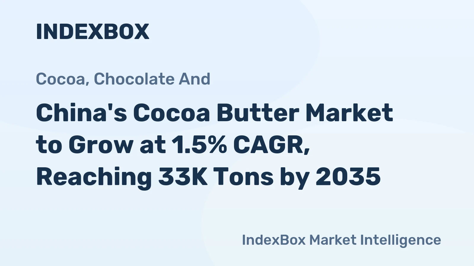 China's Cocoa Butter Market to Grow at 1.5% CAGR, Reaching 33K Tons by 2035