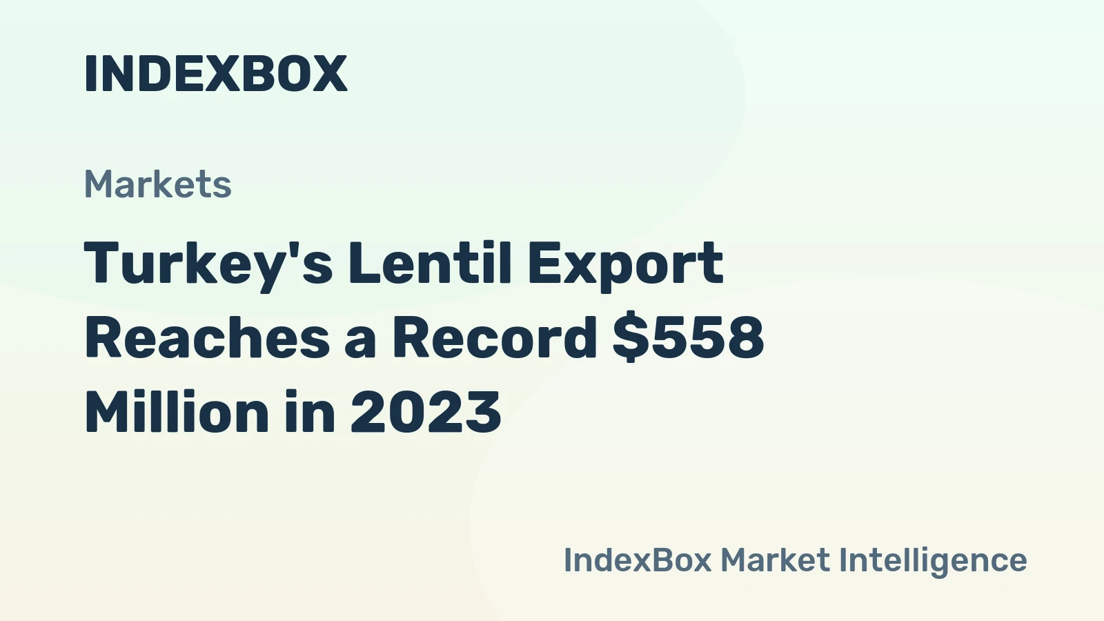 Turkey's Lentil Export Reaches a Record $558 Million in 2023