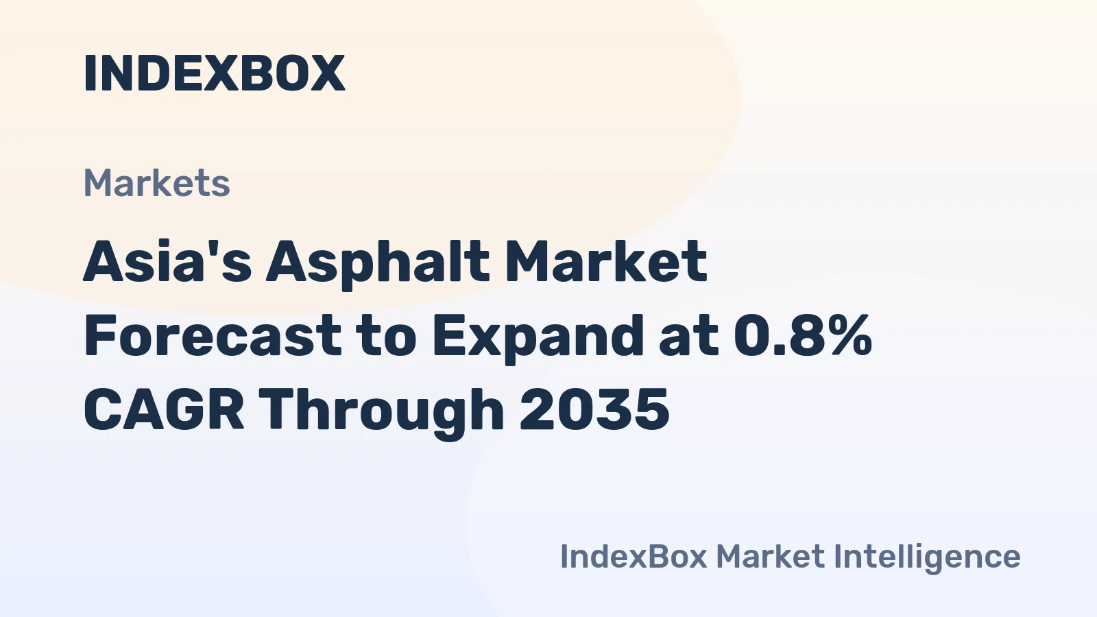 Asia's Asphalt Market Forecast to Expand at 0.8% CAGR Through 2035