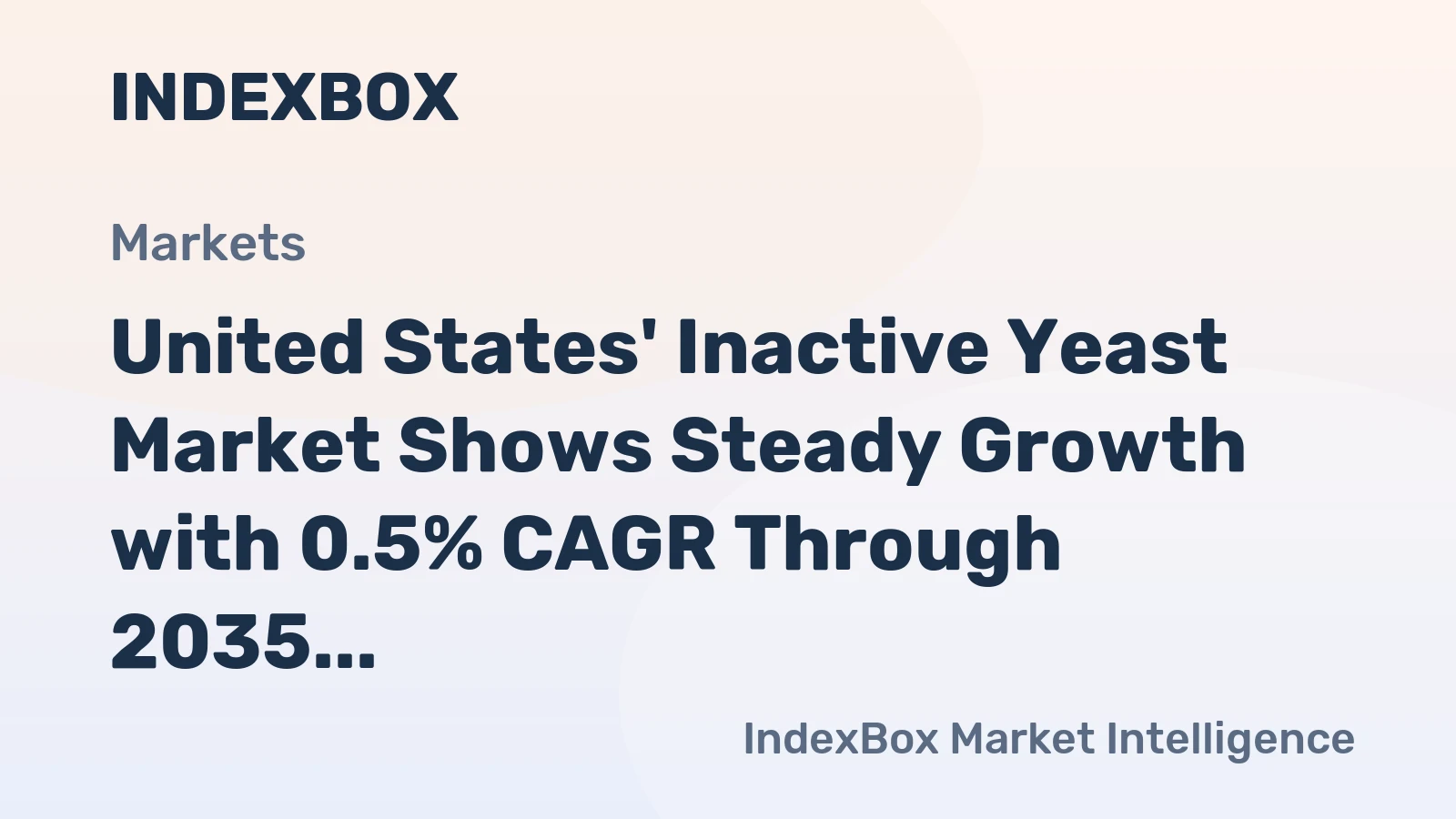 United States' Inactive Yeast Market Shows Steady Growth with 0.5% CAGR Through 2035