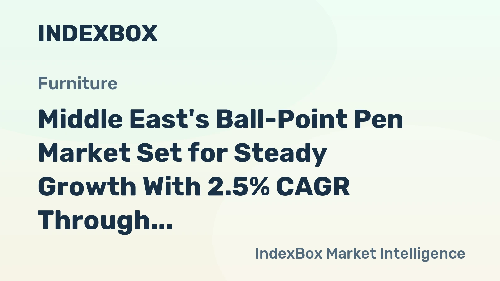 Middle East's Ball-Point Pen Market Set for Steady Growth With 2.5% CAGR Through 2035