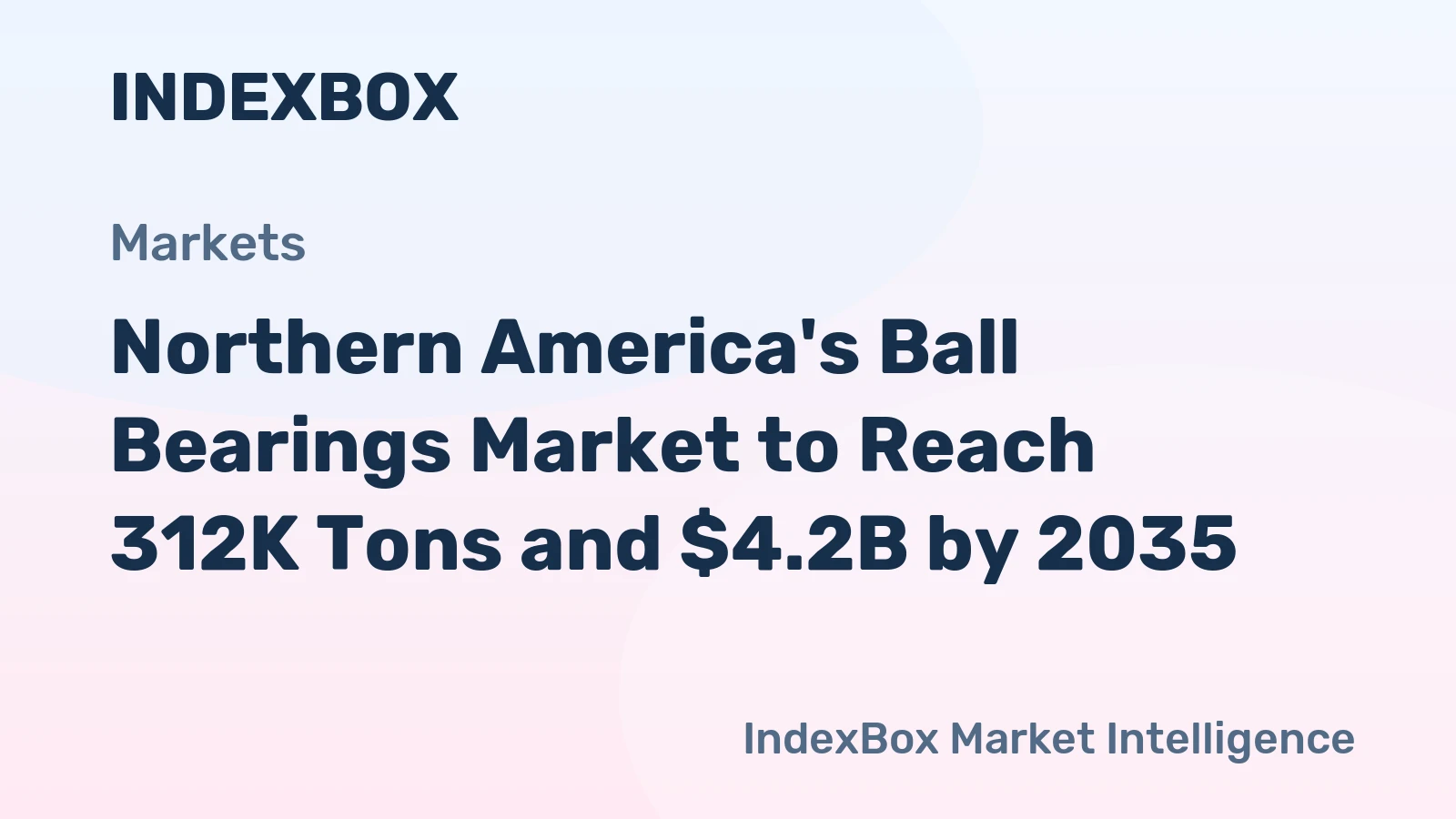 Northern America's Ball Bearings Market to Reach 312K Tons and $4.2B by 2035