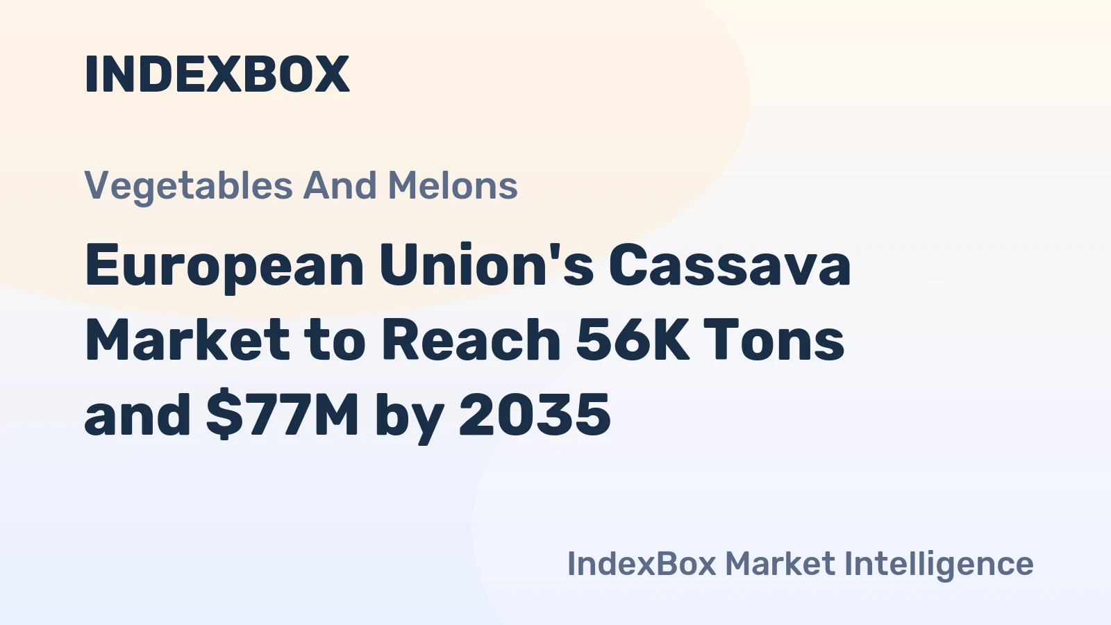 European Union's Cassava Market to Reach 56K Tons and $77M by 2035