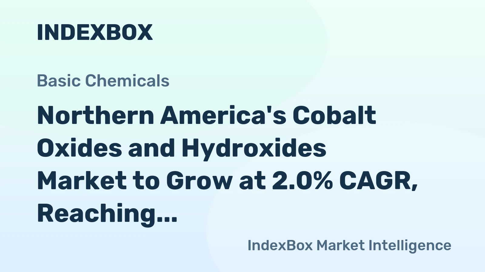 Northern America's Cobalt Oxides and Hydroxides Market to Grow at 2.0% CAGR, Reaching $54M by 2035 on Steady Demand