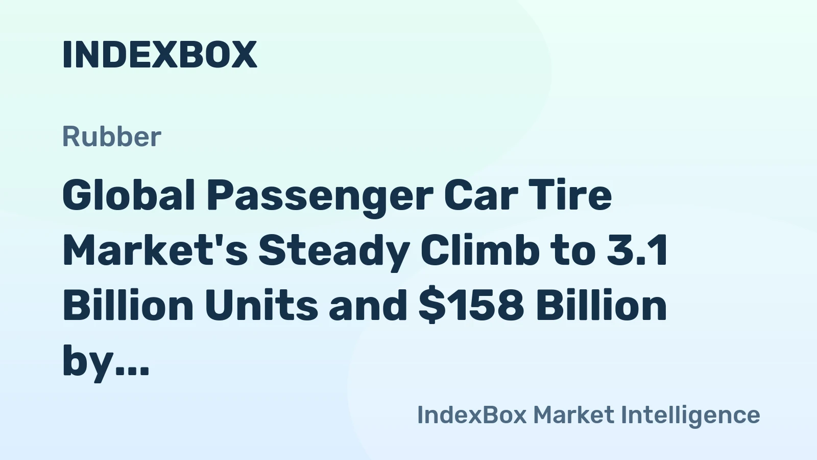 Global Passenger Car Tire Market's Steady Climb to 3.1 Billion Units and $158 Billion by 2035