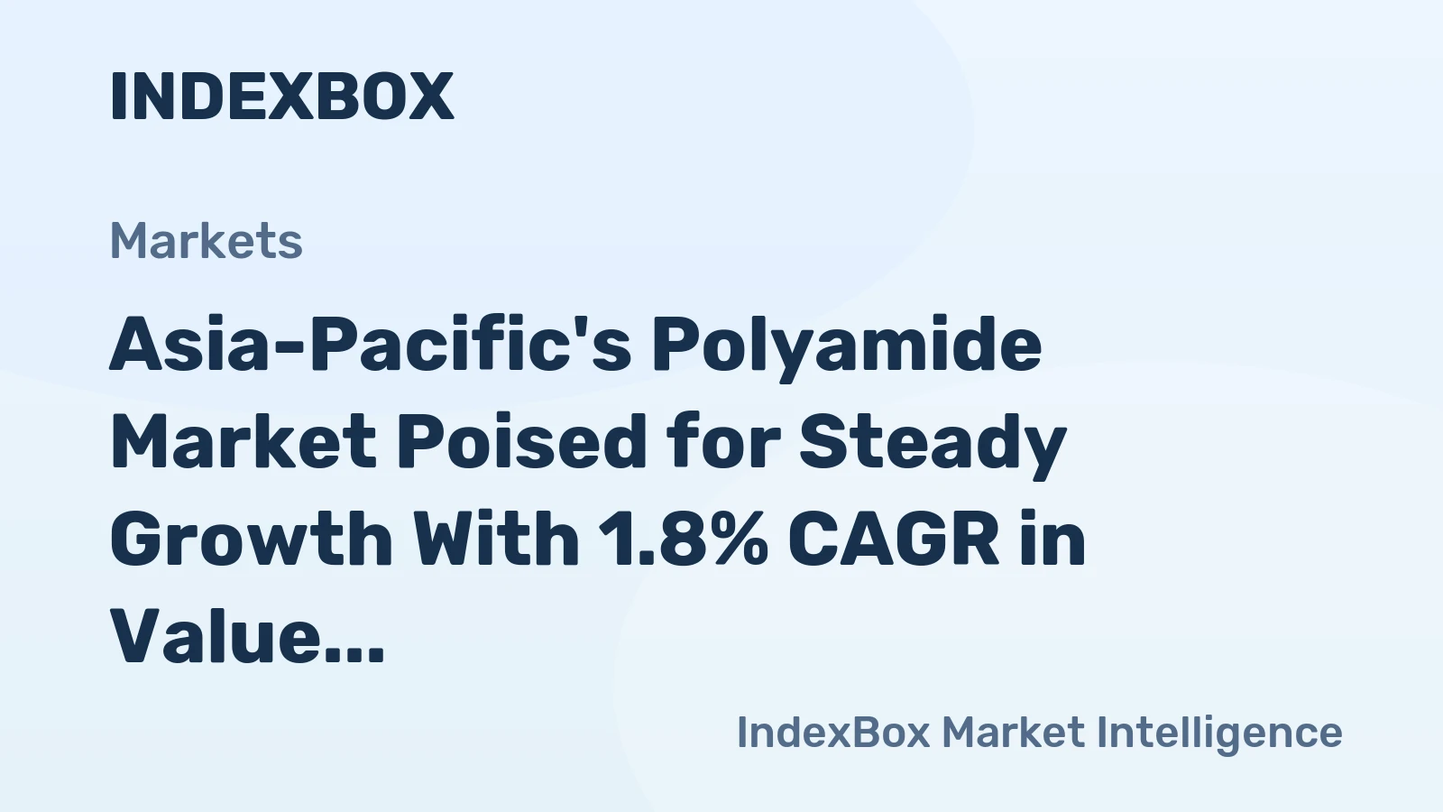 Asia-Pacific's Polyamide Market Poised for Steady Growth With 1.8% CAGR in Value Through 2035