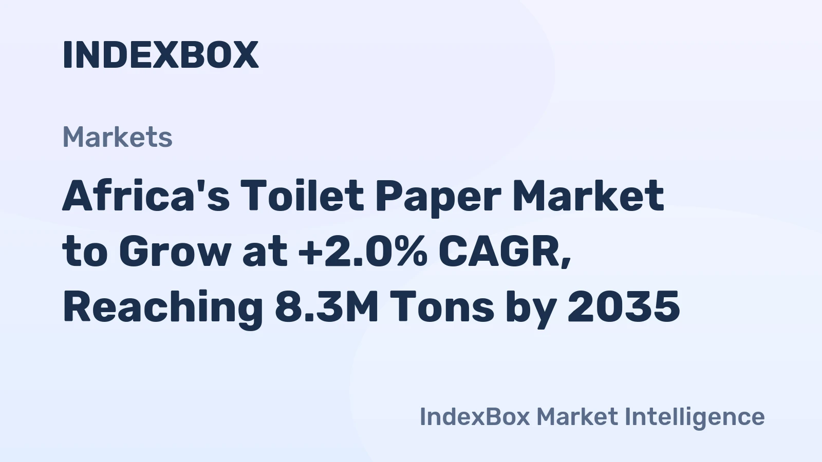 Africa's Toilet Paper Market to Grow at +2.0% CAGR, Reaching 8.3M Tons by 2035