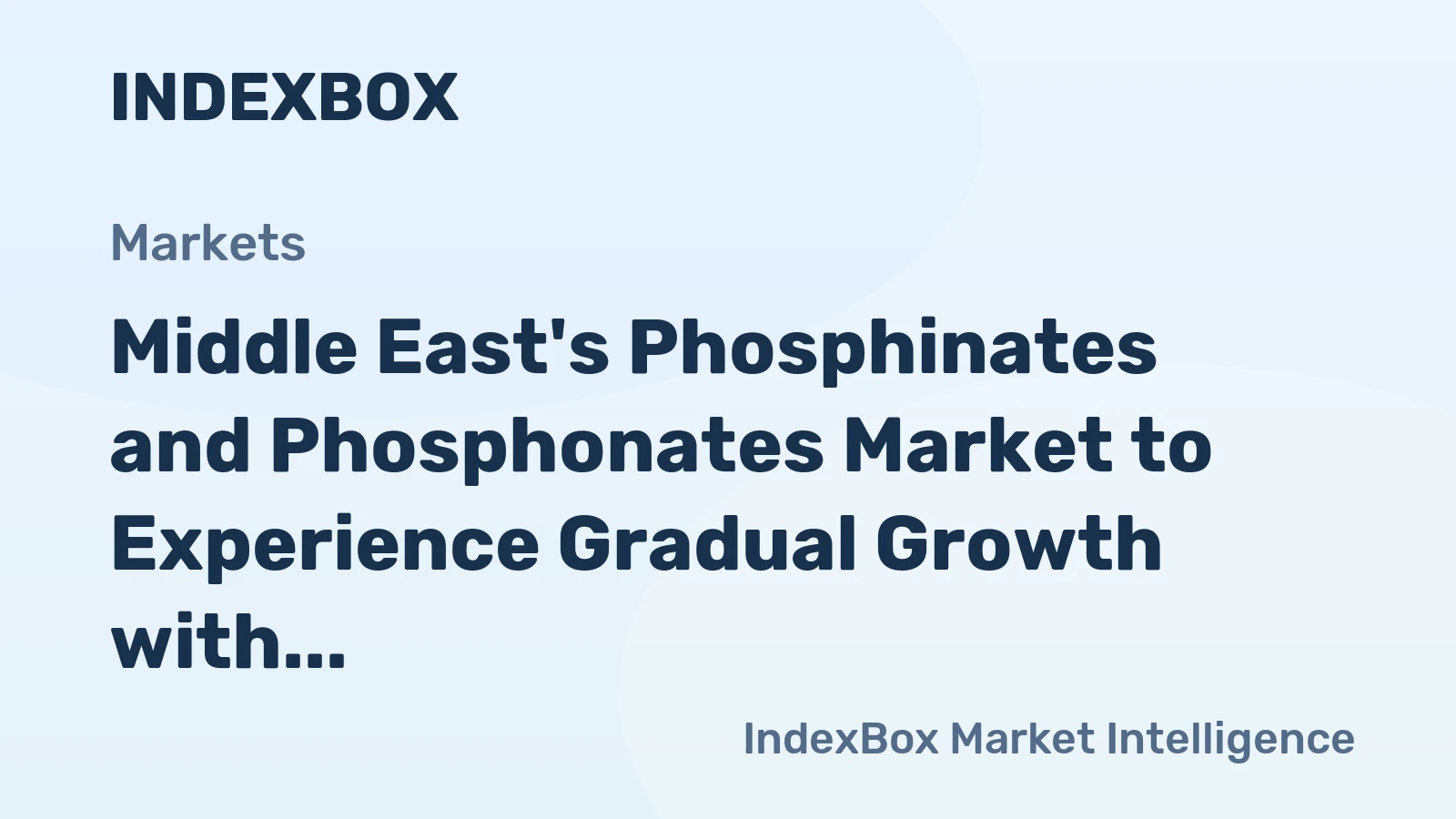 Middle East's Phosphinates and Phosphonates Market to Experience Gradual Growth with CAGR of 1.1% over Next Decade
