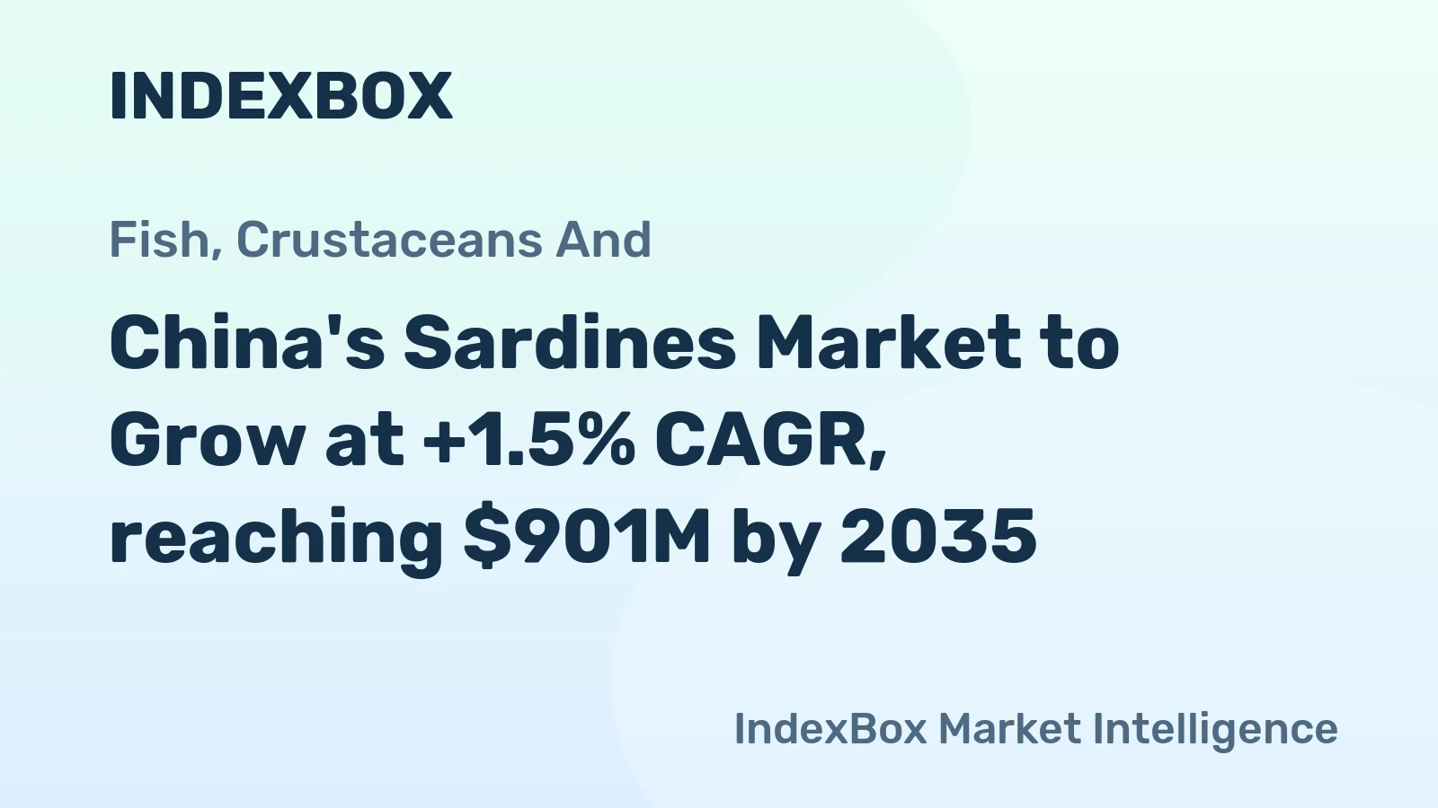 China's Sardines Market to Grow at +1.5% CAGR, reaching $901M by 2035