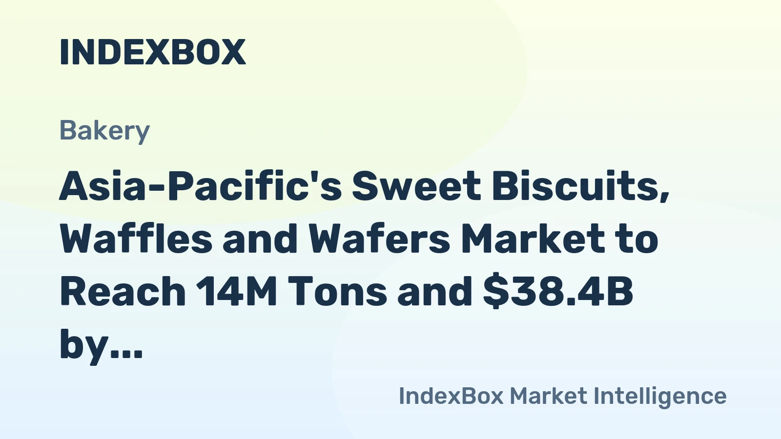 Asia-Pacific's Sweet Biscuits, Waffles and Wafers Market to Reach 14M Tons and $38.4B by 2035