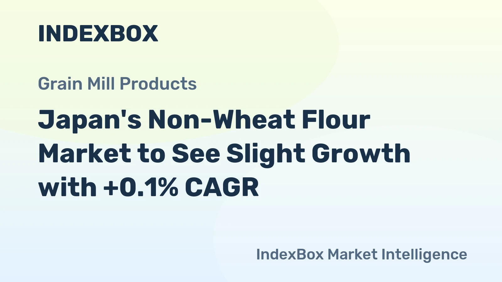 Japan's Non-Wheat Flour Market to See Slight Growth with +0.1% CAGR