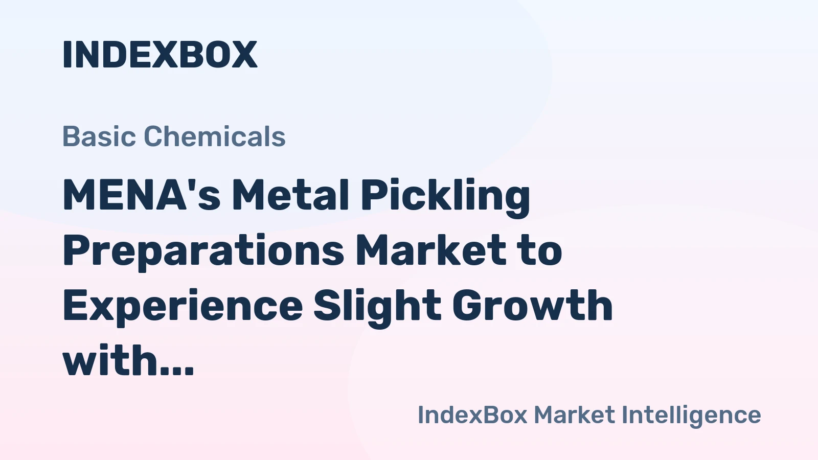 MENA's Metal Pickling Preparations Market to Experience Slight Growth with 2.0% CAGR Over Next Decade