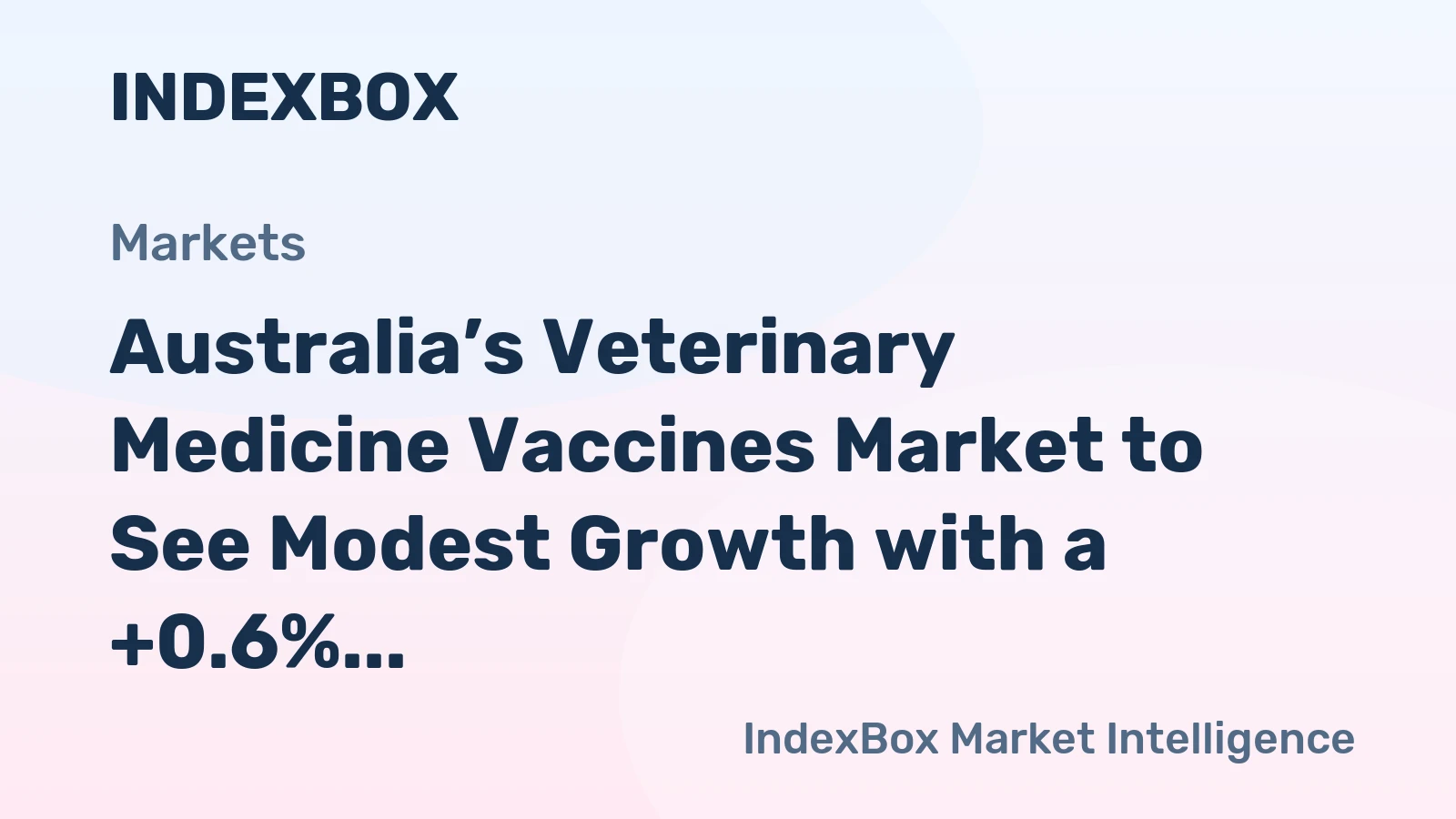 Australia’s Veterinary Medicine Vaccines Market to See Modest Growth with a +0.6% CAGR in Value