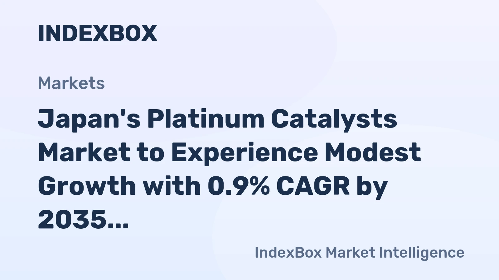 Japan's Platinum Catalysts Market to Experience Modest Growth with 0.9% CAGR by 2035