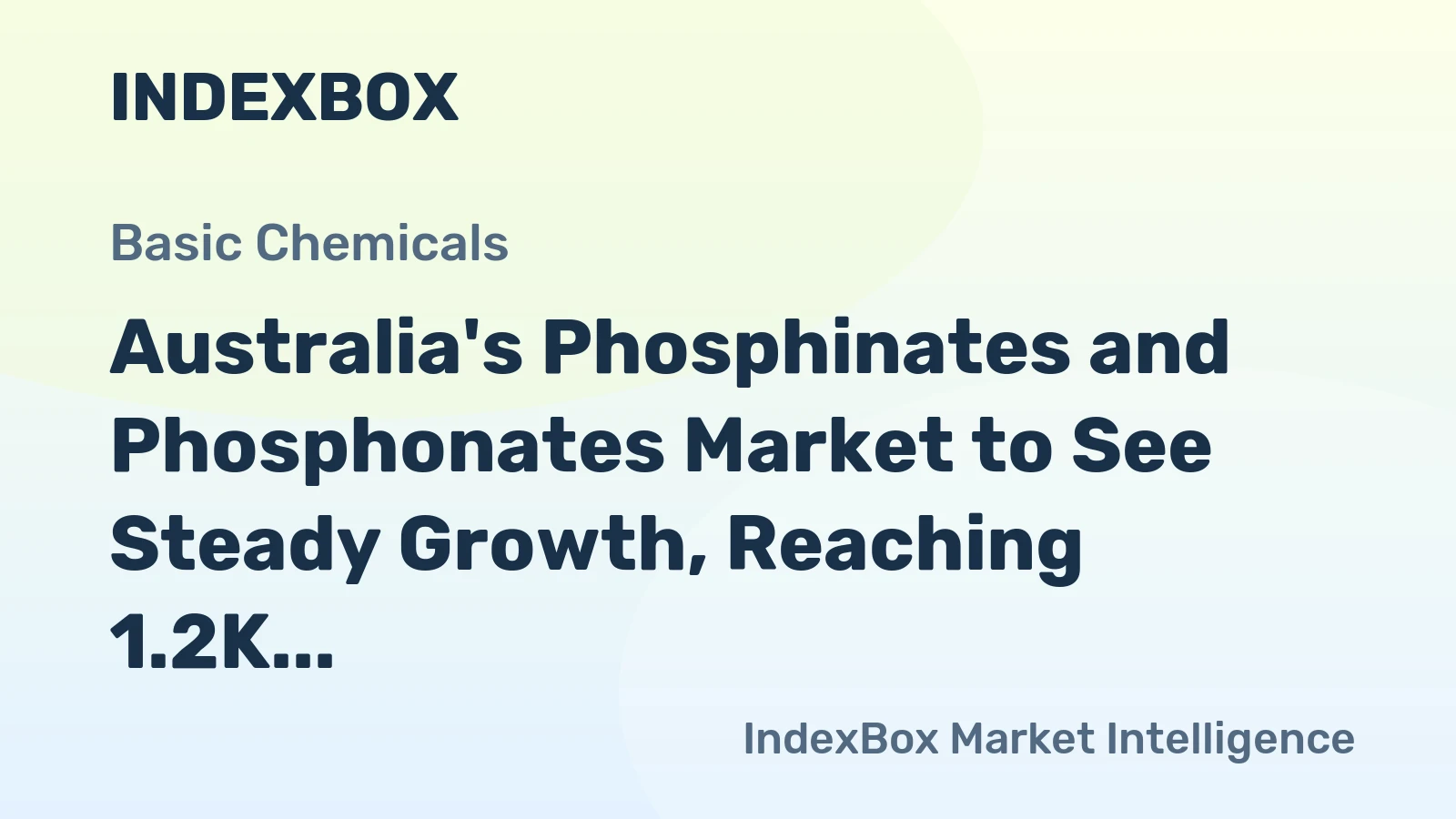Australia's Phosphinates and Phosphonates Market to See Steady Growth, Reaching 1.2K Tons and $3.9M by 2035