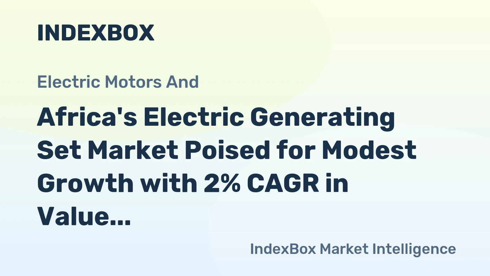 Africa's Electric Generating Set Market Poised for Modest Growth with 2% CAGR in Value Through 2035