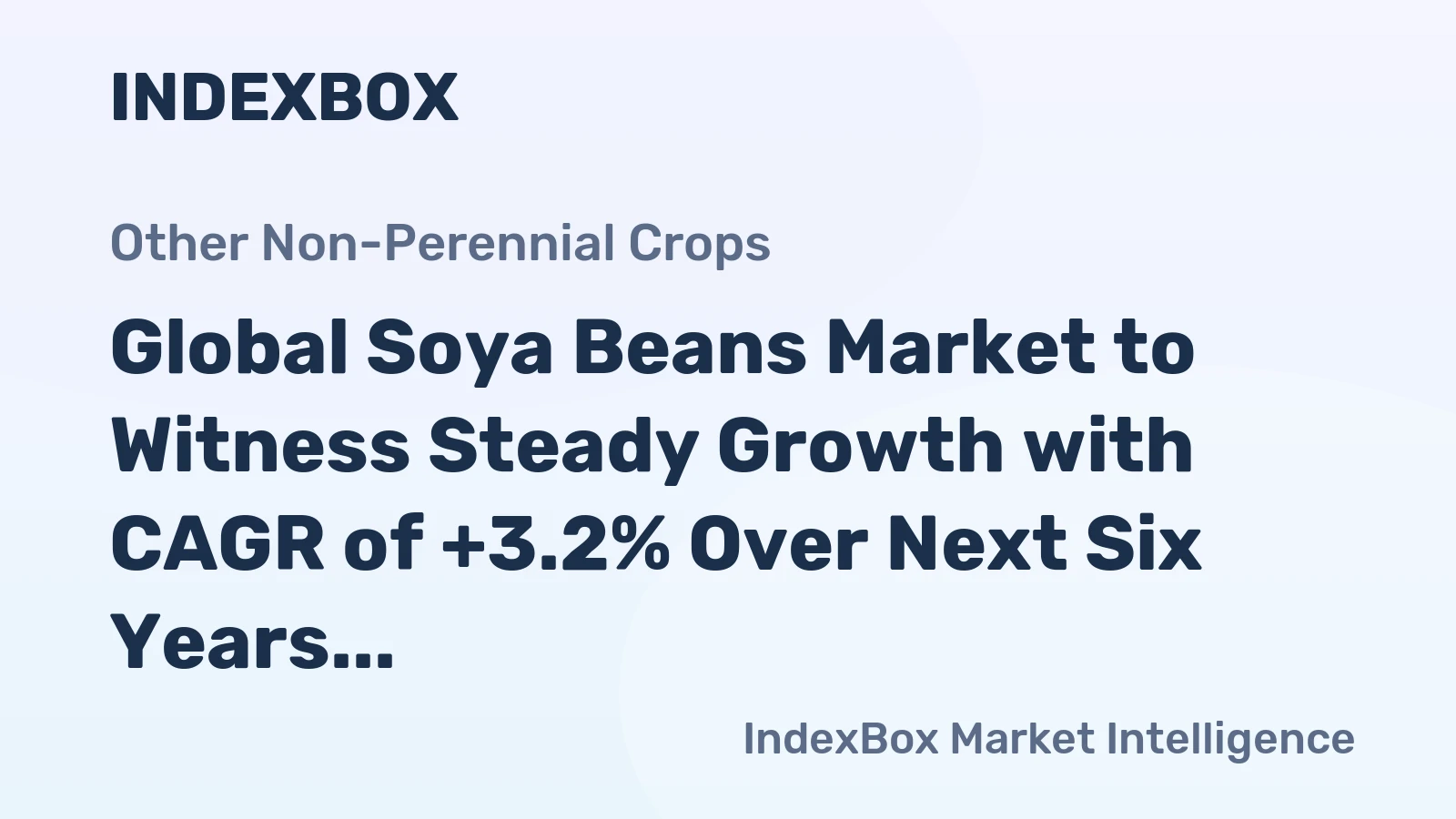 Global Soya Beans Market to Witness Steady Growth with CAGR of +3.2% Over Next Six Years