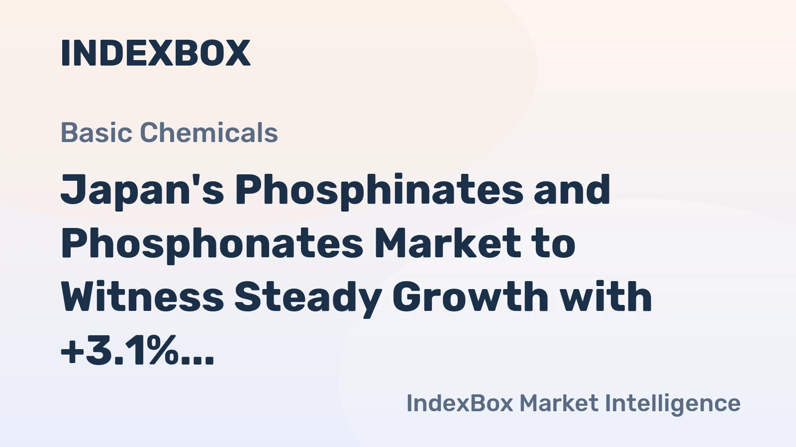 Japan's Phosphinates and Phosphonates Market to Witness Steady Growth with +3.1% CAGR from 2024 to 2035