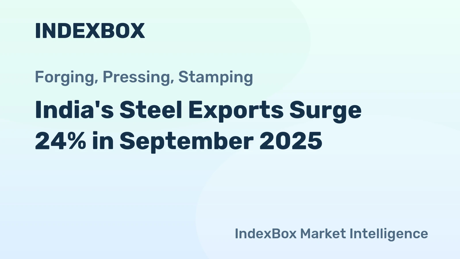 India's Steel Exports Surge 24% in September 2025
