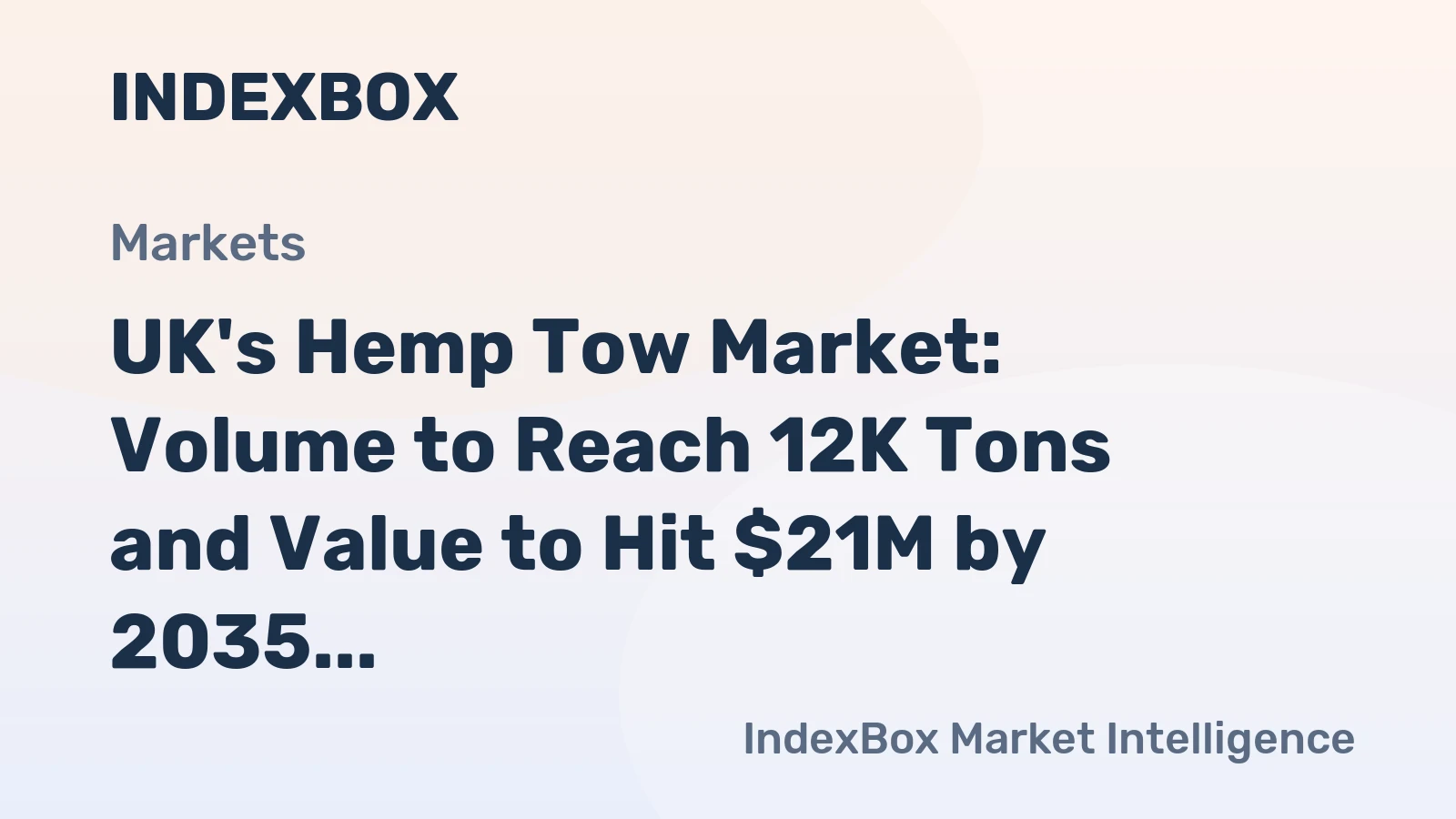UK's Hemp Tow Market: Volume to Reach 12K Tons and Value to Hit $21M by 2035