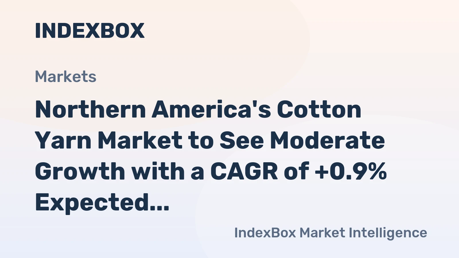 Northern America's Cotton Yarn Market to See Moderate Growth with a CAGR of +0.9% Expected